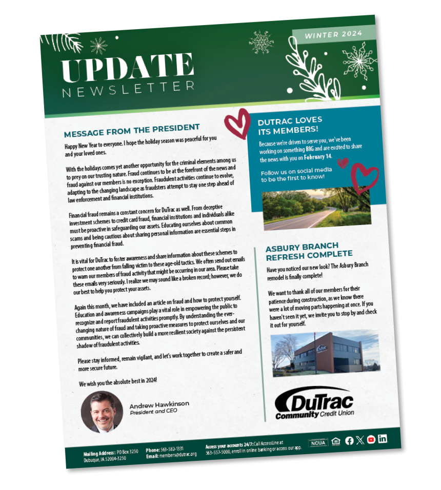 Winter 2024 Newsletter - DuTrac Community Credit Union