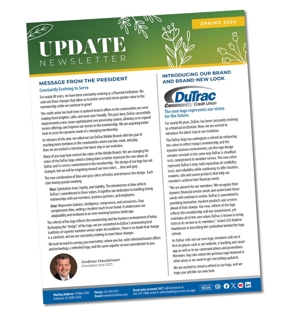 Spring 2024 Newsletter - DuTrac Community Credit Union